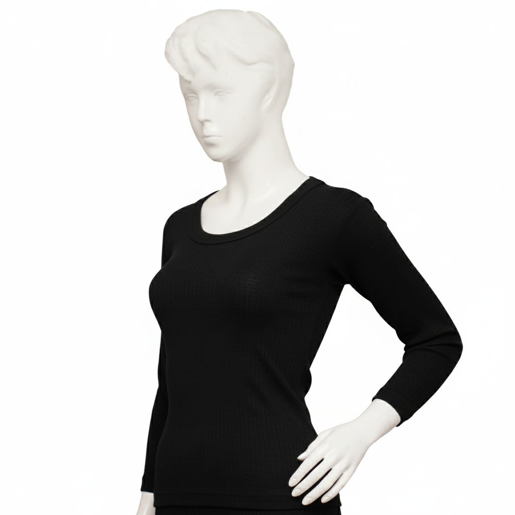 Thermal Round neck Women Black – jbstore.pk